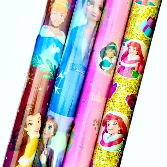 Disney | Holiday | Disney Princesses Wrapping Paper Bundle | Poshmark